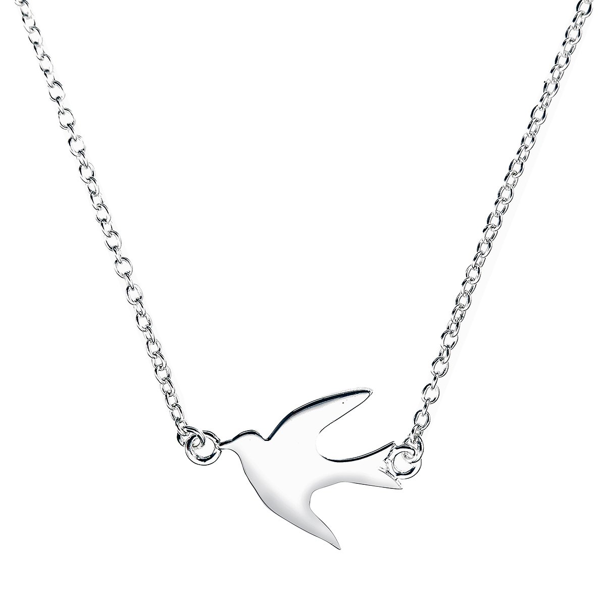 Boma Jewelry Sterling Silver Soaring Bird Necklace, 18 Inches