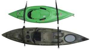 cajun tie downs - expandable & adjustable kayak storage hanging kit