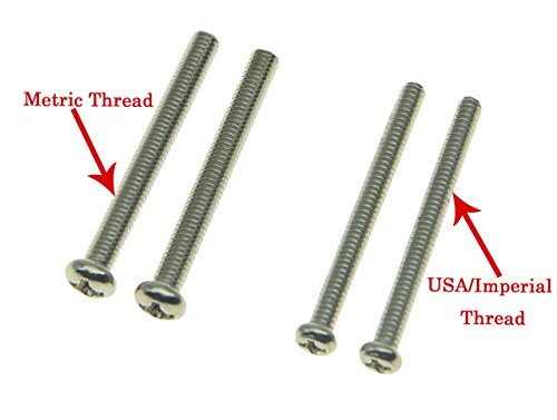 KAISH Pack of 20 American Thread Humbucker Pickup Height Screws Guitar Humbucker Pickup Screws with Springs for Gibson/EMG/Seymour Duncan/Dimarzio Nickel