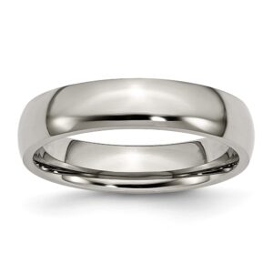 sonia jewels size 7 - titanium 5mm polished wedding band