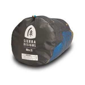 Sierra Designs Nitro 35 Degree 800 Fill DriDown Sleeping Bag - Ultralight Down Sleeping Bag for Backpacking and Camping for Men & Women – Sub 1.5lbs - Regular