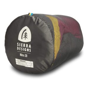 Sierra Designs Nitro 20 Degree 800 Fill DriDown Sleeping Bag - Ultralight Down Sleeping Bag for Backpacking and Camping – Sub 2lbs - Women's