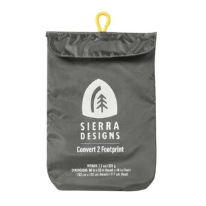 Sierra Designs Convert 2 Footprint Lightweight, WR/PU1800mm, Fitted Ground Camping Tarp Designed for The Convert 2 Person Tent