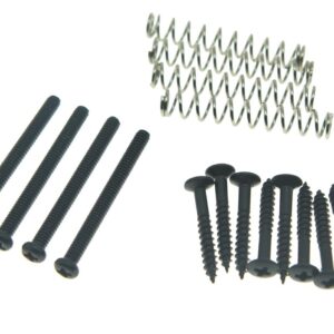 KAISH American Thread Humbucker Pickup Height Screws Humbucker Pickup Ring Pickup Surround Frame Mounting Screws Springs for Gibson/EMG/Seymour Duncan/Dimarzio Black