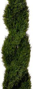 Nearly Natural Double Pond Cypress Spiral Topiary UV Resistant (Indoor/Outdoor)