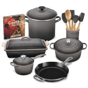 le creuset 16 piece cookware set (oyster)