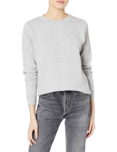 gildan womens fleece crewneck sweatshirt, style g18000fl sweatshirt, sport grey, medium us