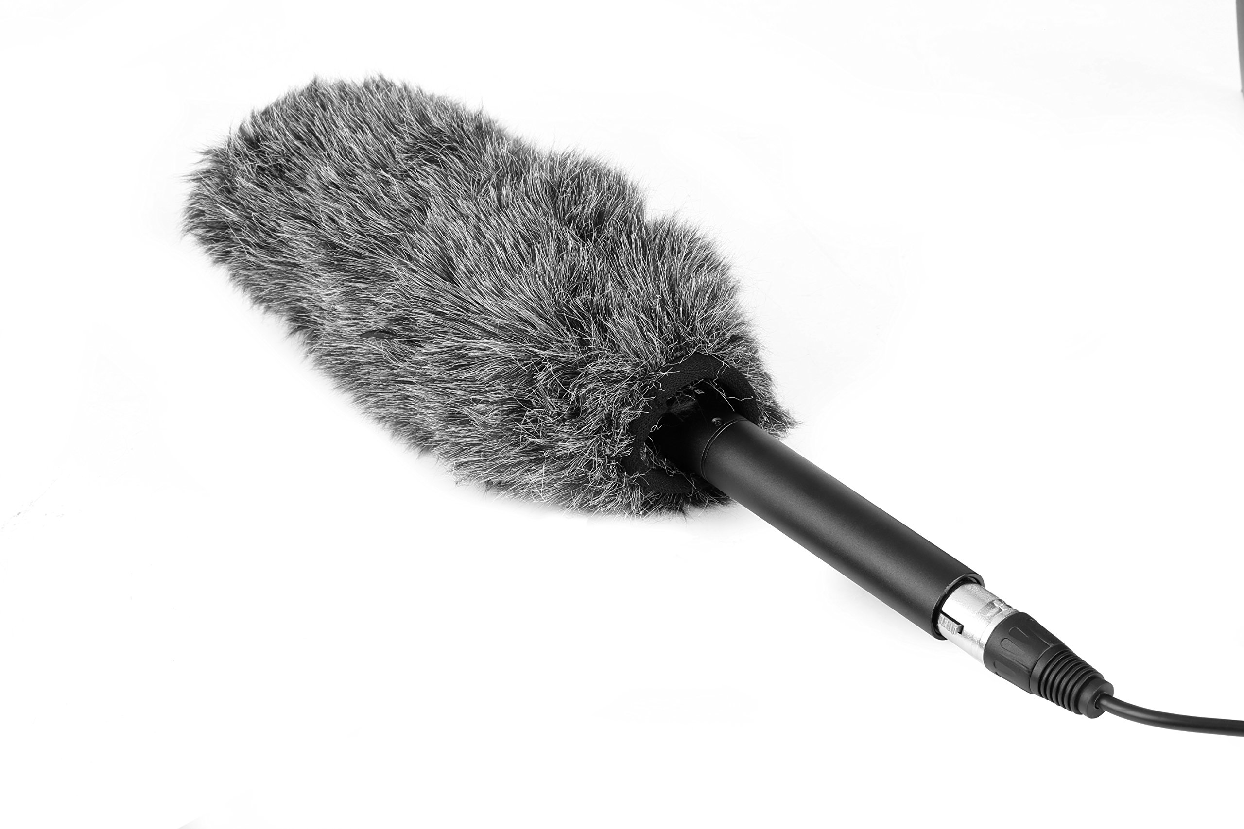 Movo WS-S1000 Furry Outdoor Deadcat Windscreen for Shotgun Microphones up to 7-inch (18cm) Long - Fits Rode VideoMic, NTG-2, Sennheiser ME66, Audio-Technica AT-897 and More