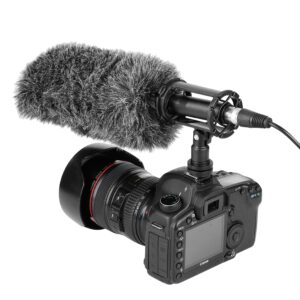 Movo WS-S1000 Furry Outdoor Deadcat Windscreen for Shotgun Microphones up to 7-inch (18cm) Long - Fits Rode VideoMic, NTG-2, Sennheiser ME66, Audio-Technica AT-897 and More