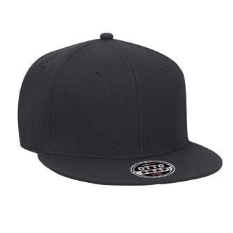 Custom Snapback Hat Otto Embroidered Your Own Text Flatbill Bill Snapback (Black)