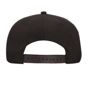 Custom Snapback Hat Otto Embroidered Your Own Text Flatbill Bill Snapback (Black)