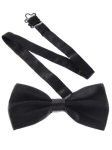 sumind men's pre-tied bow ties tux bowtie adjustable formal neck bowtie for parties (black, 1 piece)