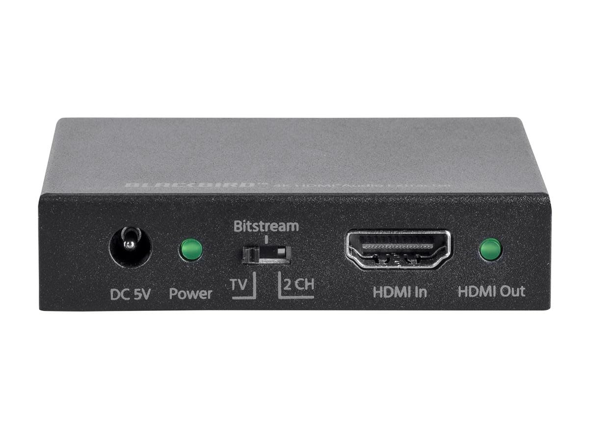 Monoprice Blackbird 4K HDMI Audio Extractor - 18Gbps, HDCP 2.2, 4K@60Hz, YCbCr 4:4:4, Digital And Analog Out