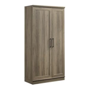 sauder homeplus storage pantry cabinets, l: 35.35" x w:17.09" x h: 71.22", salt oak finish