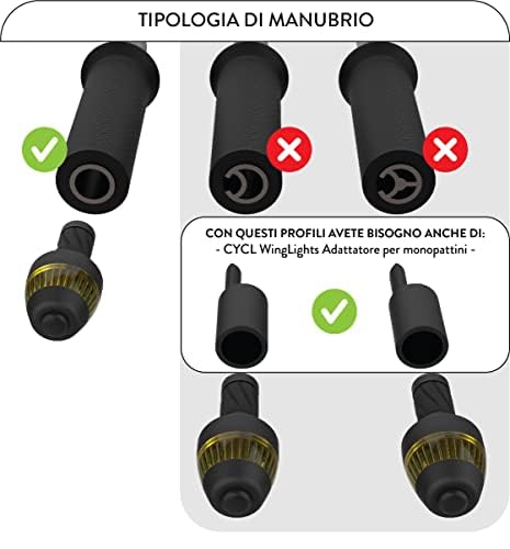 CYCL Wing Lights Fixed V3 - Turning Signals for Bicycle Turn Signals for E-Scooters 11.8x8x3.2cm