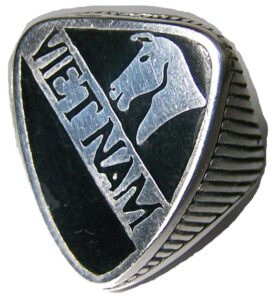 vietnam horse silver mens or womens deluxe biker ring - size 13