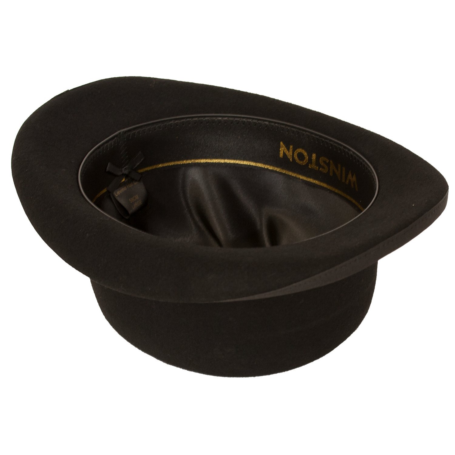 9th Street Fleming Firm Felt Derby Bowler Hat 100% Wool (Black, X-Large (fits 7 1/2 to 7 5/8))