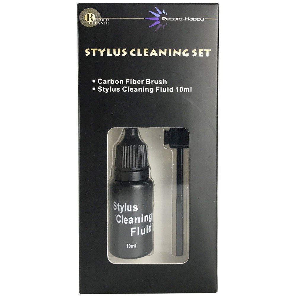 Record-Happy Turntable Stylus Cleaning Brush Kit – Anti Static Carbon Fiber Brush and Premium 10 ml Needle Solution Cleaner Keep your Vinyl Record Player in its Best Possible Condition