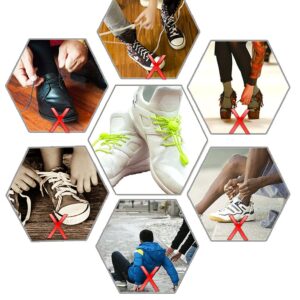 VESONNY Elastic No Tie Shoelaces - Reflective Shoe laces for Kids and Adults (white)