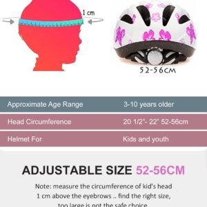 Girl Helmet for Bike,Kids Bike Pink Helmet for Girls Approximately Ages 3-10 Years Adjuastable and Multi-Sport, from Toddler to Kids CPSC Certicated