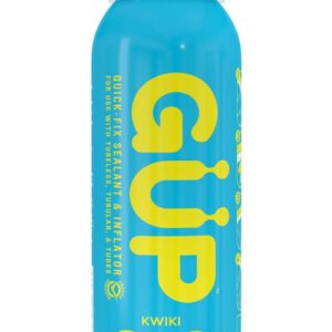 GUP (GÃœP Kwiki) Quick Fix Tire Sealant and Inflator; for mountain bike, road, cyclocross, gravel; seal and repair flat or punctured tires; works on tubeless, tubed, tubular tires, presta valve only