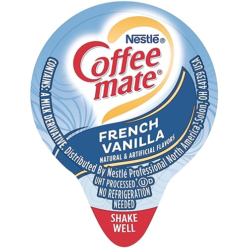 Nestle Coffee mate Coffee Creamer, French Vanilla, Liquid Creamer Singles, Non Dairy, No Refrigeration, Box of 360