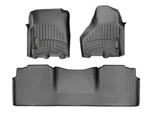 weathertech custom fit floorliners for ram truck 2500/3500, ram 2500/3500-1st & 2nd row (444781-444772), black