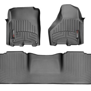 WeatherTech Custom Fit FloorLiners for Ram Truck 2500/3500, Ram 2500/3500-1st & 2nd Row (444781-444772), Black