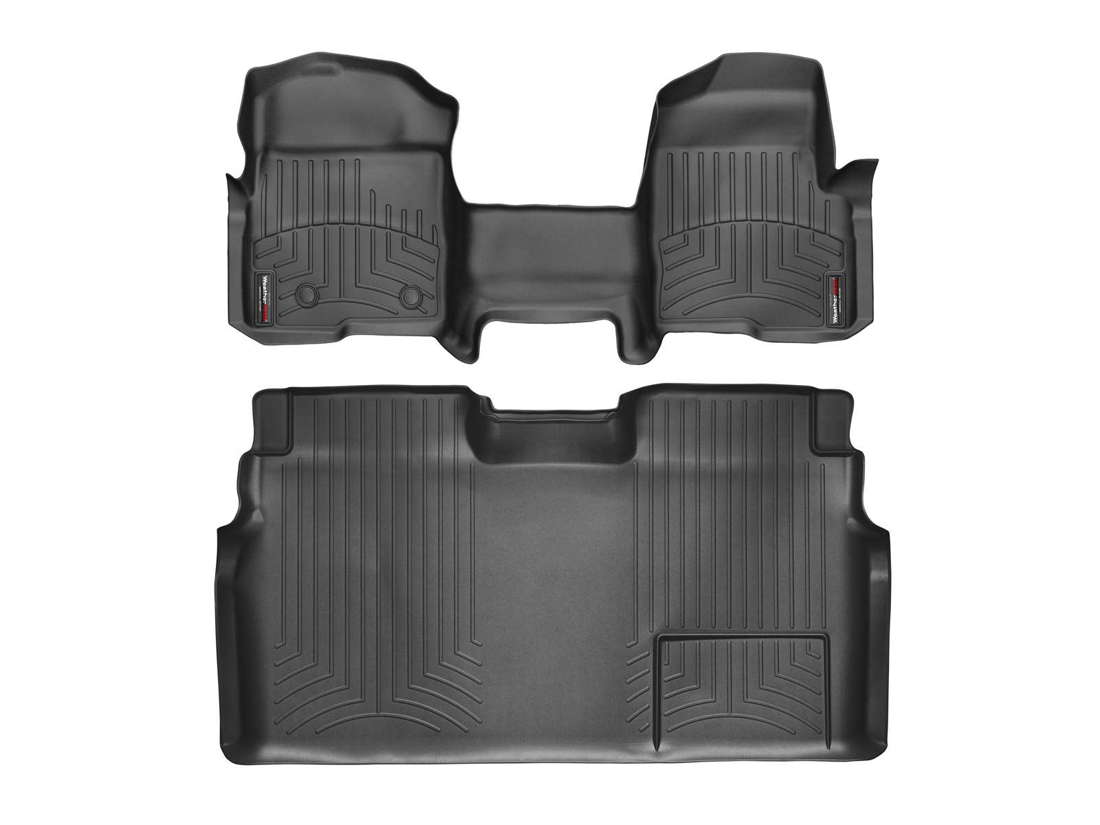 WeatherTech Custom Fit FloorLiners for Ford F-150-1st Row (OTH) & 2nd Row (444091-441793), Black