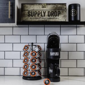 Black Rifle Coffee Company Supply Drop Variety Pack, With Silencer Smooth, AK Espresso, Just Black, and Beyond Black Blends, 96 Coffee Pods