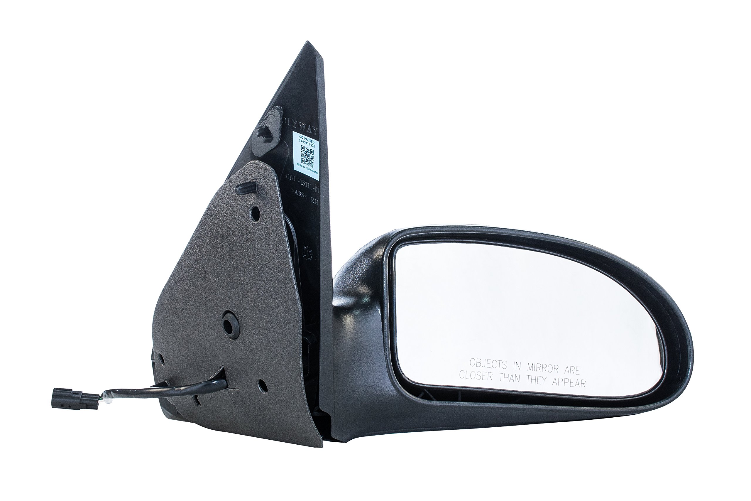 Dependable Direct Right Passenger Side Textured Power-Operated Non-Heated Non-Folding Door Mirror Compatible With USA Built Ford Focus (2000 2001 2002 2003 2004 2005 2006 2007) - FO1321180