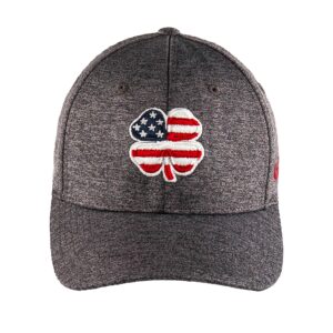 black clover usa flag heather flex stretch fitted cap