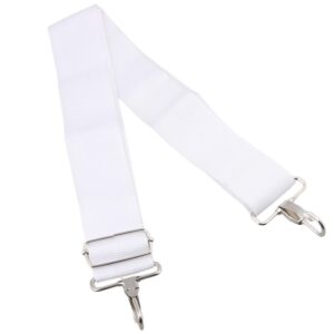 yibuy 1.97inch wide white nylon adjustable snare drum sling strap belt marching percussion accessory