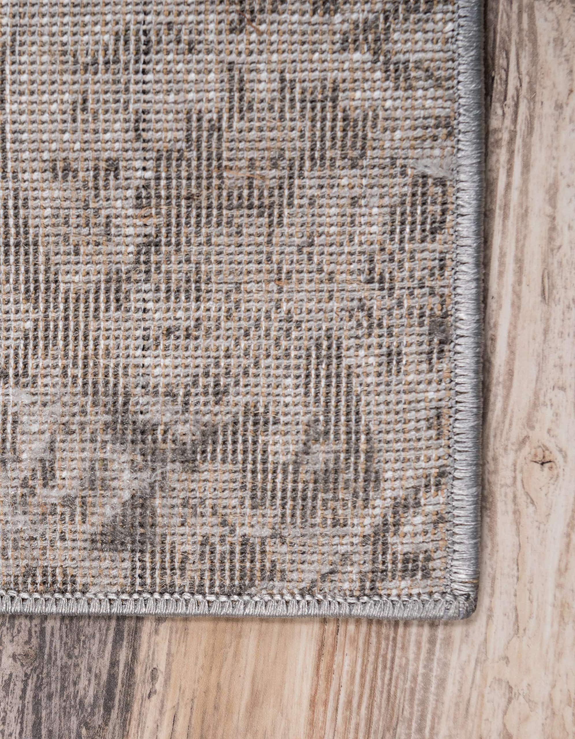 Unique Loom Sofia Collection Area Rug - Grace (6' 1" x 9', Dark Gray/ Gray)