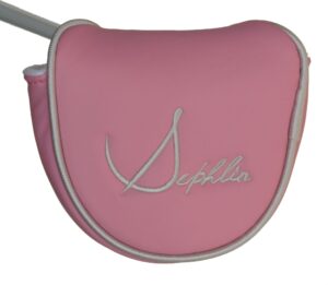 sephlin - lady e pink & silver golf putter head cover