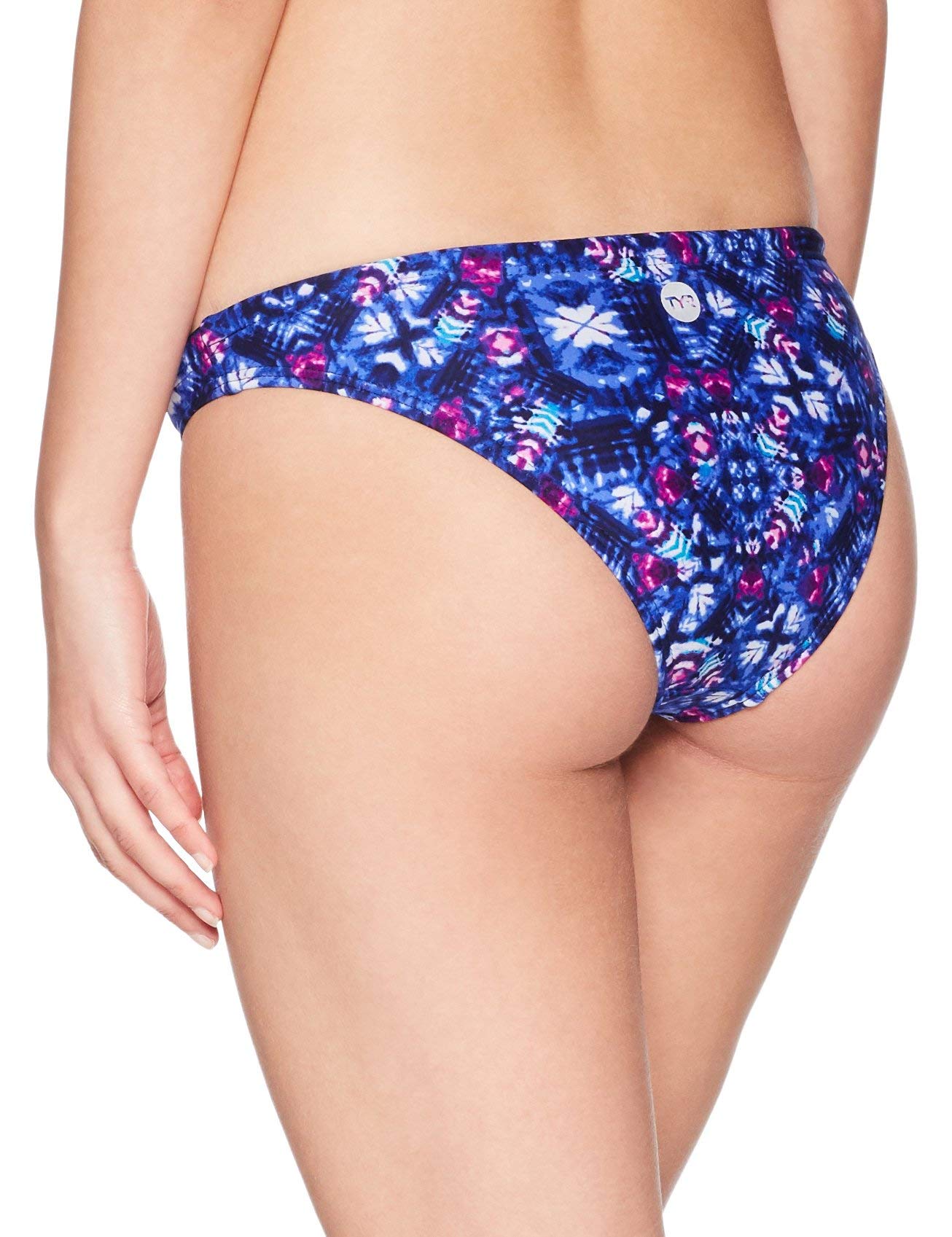 TYR Women's Santa Cruz Blake Mini Bikini Bottom, Navy/Purple, Medium