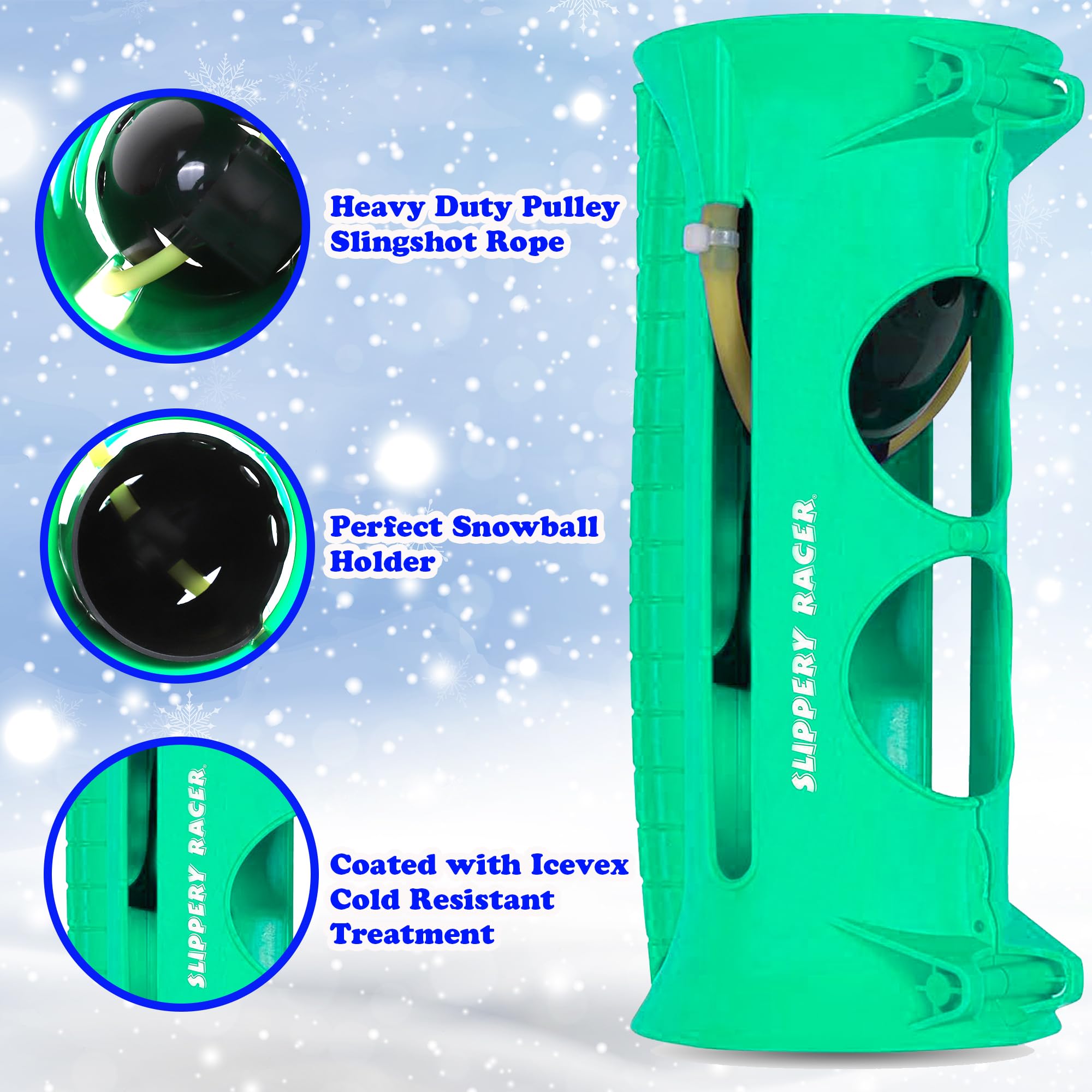 Slippery Racer Xrt Snowball Slingshot (GREEN)