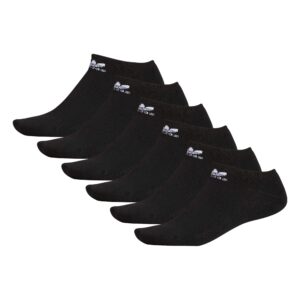 adidas Originals Trefoil No Show Socks (6-Pair), Black, Large