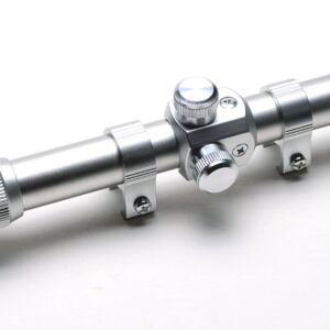 Hammers Rimfire 22 Rifle Scope 4X20 with Dovetail Ring Brushed Silver Chrome Finish