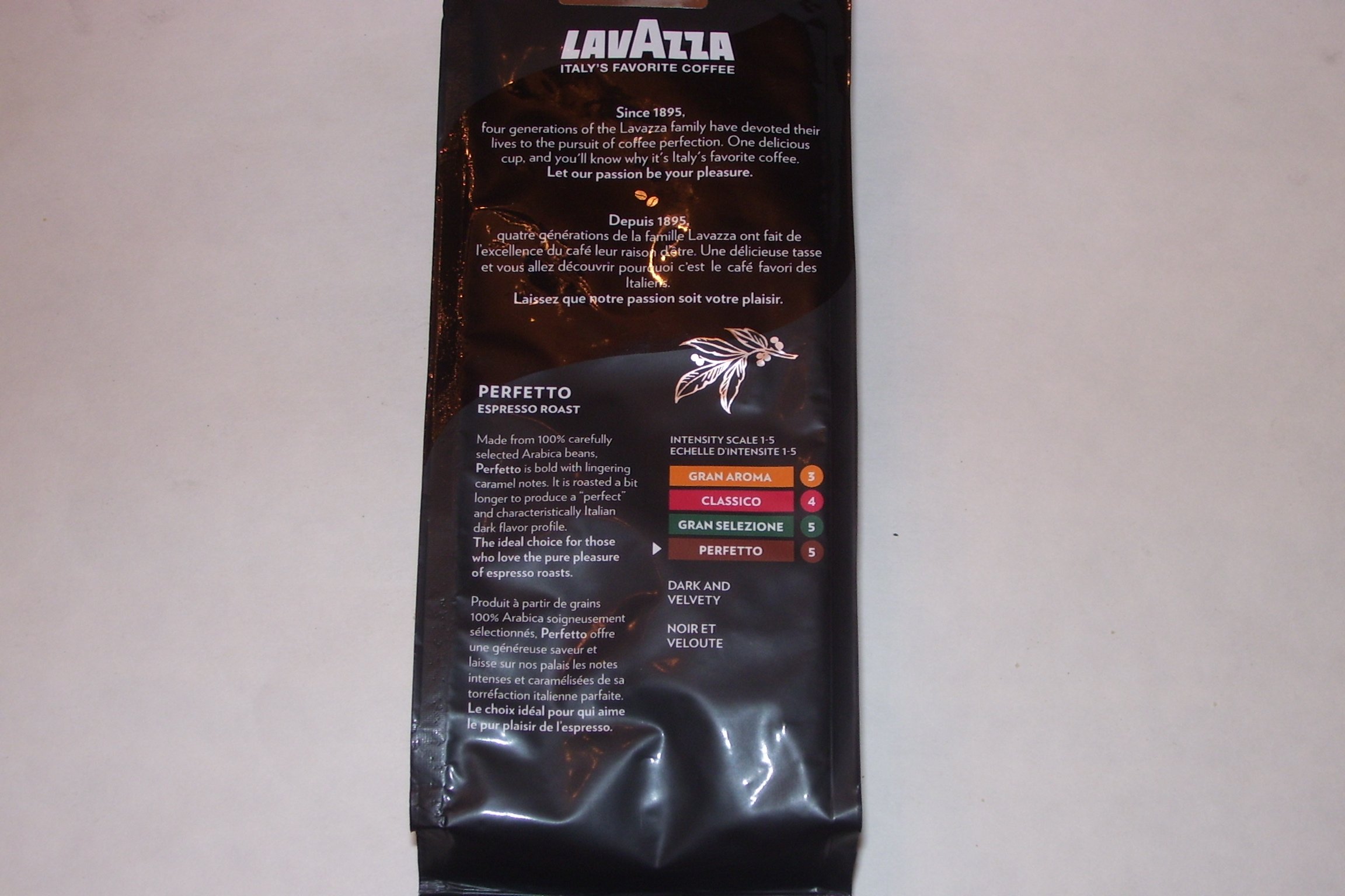 Lavazza 7511 Perfetto Ground Coffee, Espresso Roast, 12 oz Bag