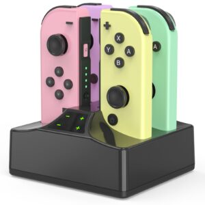 joycon charging dock for nintendo switch & switch oled, yccsky charger station for switch joy-con with a usb type-c charging cable