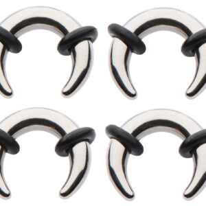 Zaya Body Jewelry 6g 8g 10g 12g Steel Pinchers for Ears Septum Horseshoe Gauges