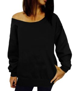 dutebare women off shoulder sweatshirt slouchy shirt long sleeve pullover tops black a 3xl