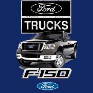 Lucky Ride TRUCKS F-150 Black 4x4 BUILT TOUGH HOODIE SWEATSHIRT, Navy, M