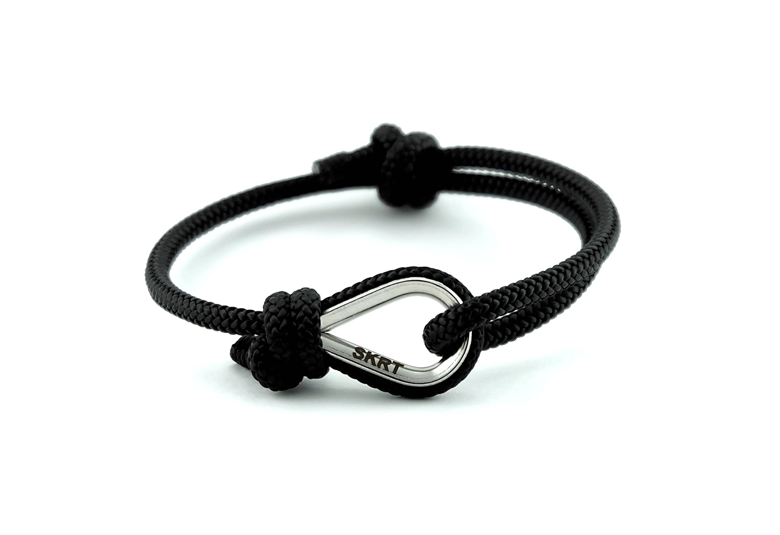 Shkertik Adjustable Nautical Bracelet for Adventure Seekers, Handmade Rope Bracelet for Men and Women, Life-Proof Nautical Rope Bracelet, Stylish Rope Bracelets to Tell Your Unique Story, Black