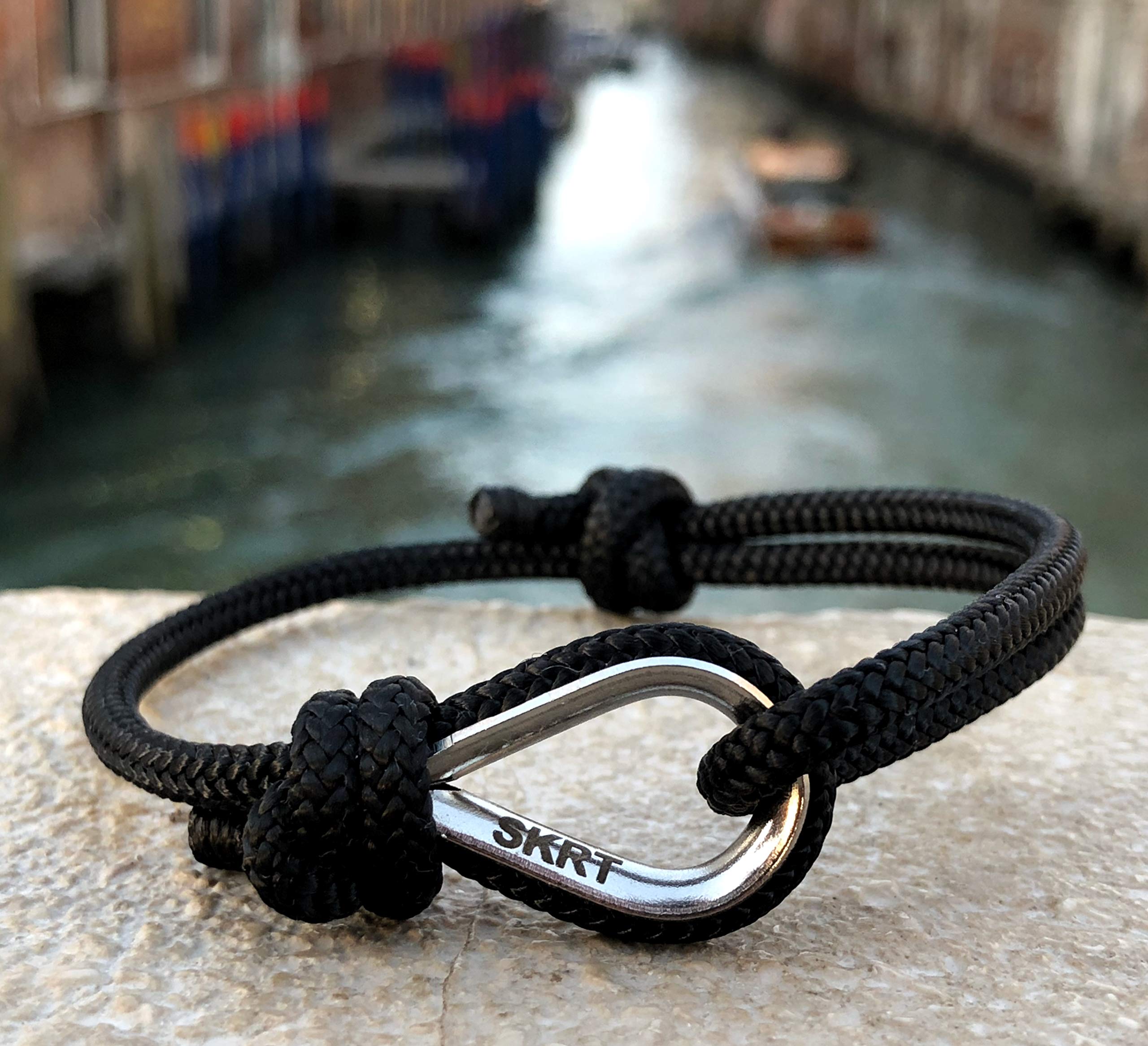 Shkertik Adjustable Nautical Bracelet for Adventure Seekers, Handmade Rope Bracelet for Men and Women, Life-Proof Nautical Rope Bracelet, Stylish Rope Bracelets to Tell Your Unique Story, Black