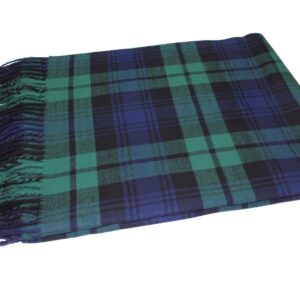 NY GOLDEN FASHION Women Oversized Scottish Clan Tartan Plaid Cashmere Feel Shawl Wrap Winter Scarf (Green Tartan)