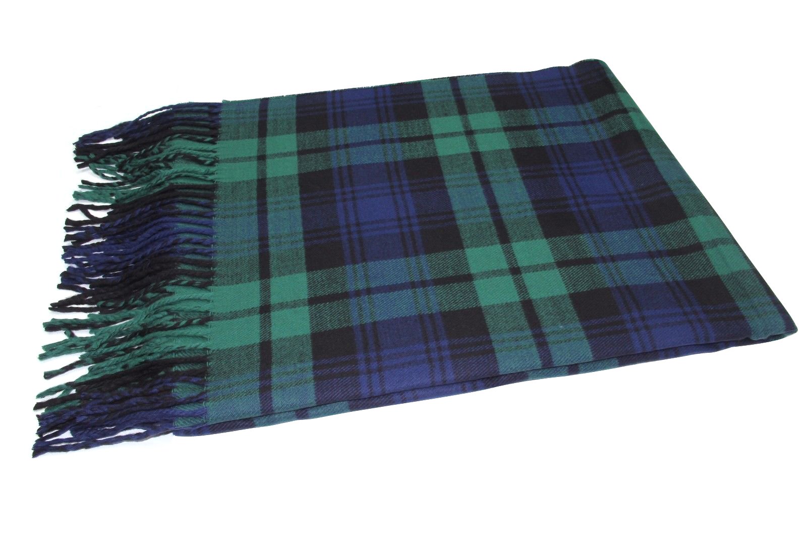 NY GOLDEN FASHION Women Oversized Scottish Clan Tartan Plaid Cashmere Feel Shawl Wrap Winter Scarf (Green Tartan)