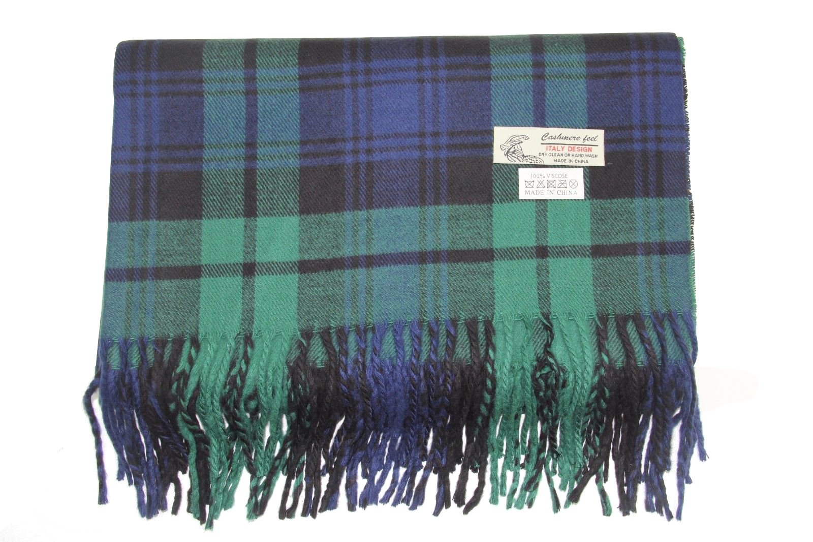 NY GOLDEN FASHION Women Oversized Scottish Clan Tartan Plaid Cashmere Feel Shawl Wrap Winter Scarf (Green Tartan)