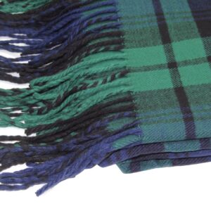 NY GOLDEN FASHION Women Oversized Scottish Clan Tartan Plaid Cashmere Feel Shawl Wrap Winter Scarf (Green Tartan)